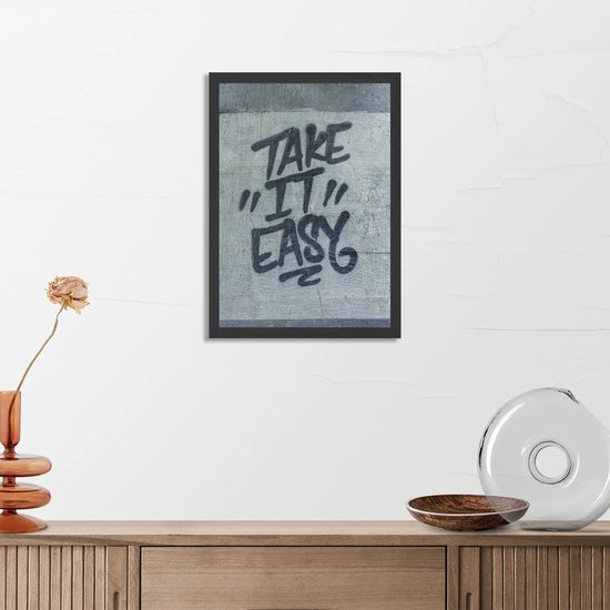 Poster Take It Easy Rechthoek Verticaal Met Lijst L (40 X 50 CM ...