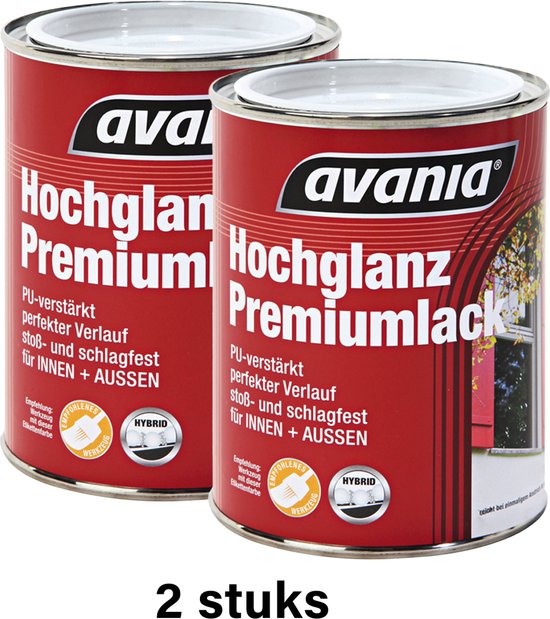 Avania Hoogglans Houtlak - Binnen & Buiten - Weerbestendig - 2 stuks ...