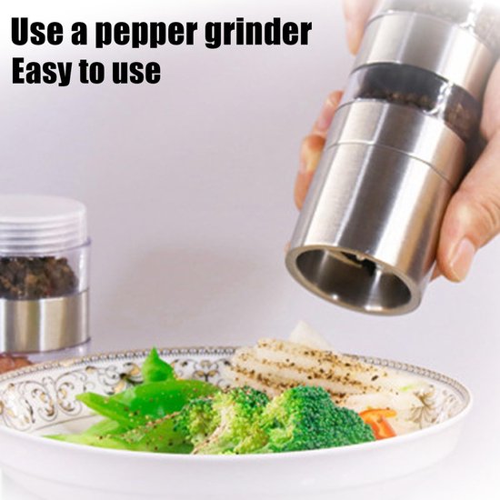 Mini Spice Shaker with Lid: 5-in-1 Camping Spice Set with Spice Mill ...