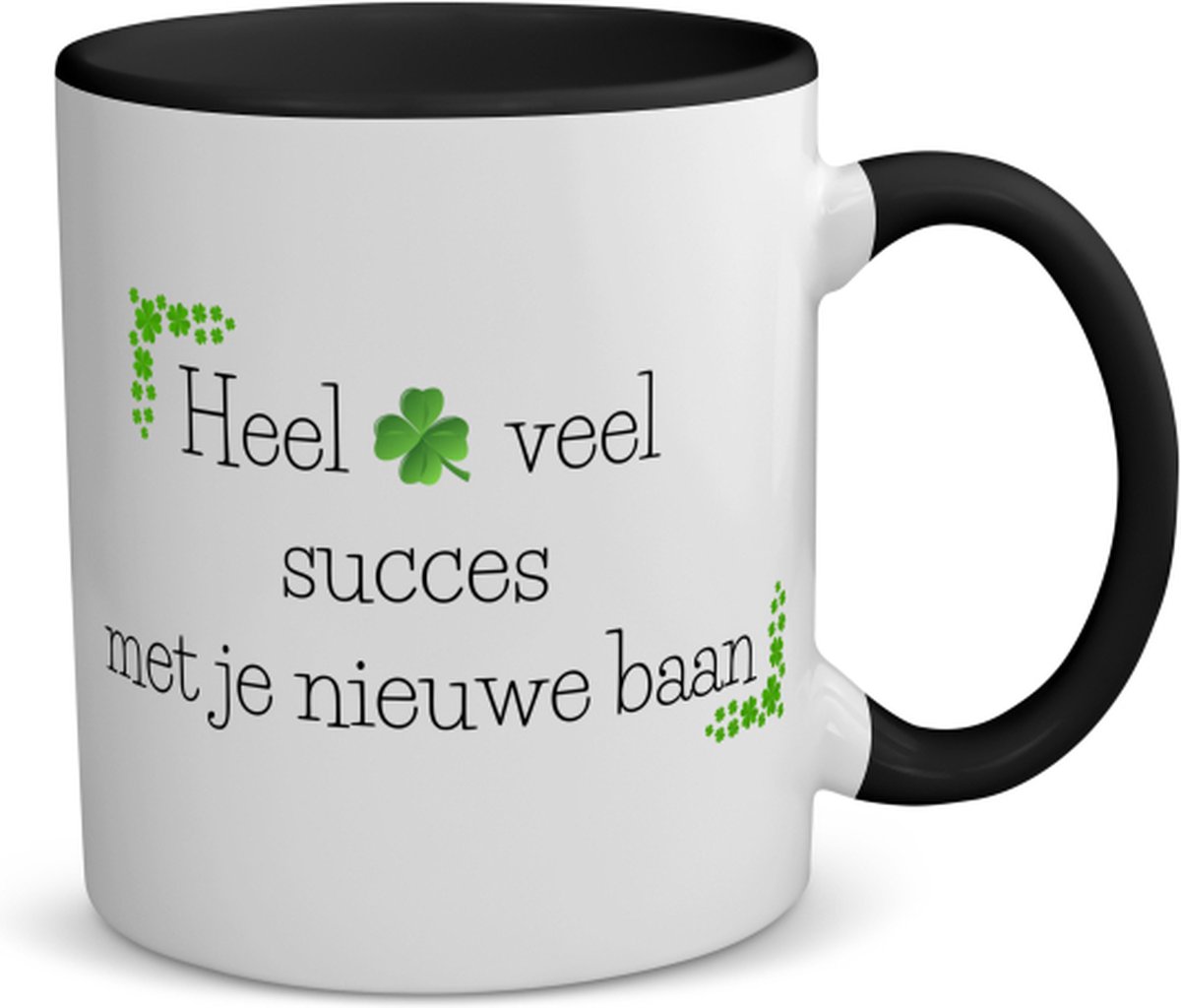 Akyol - afscheid collega cadeau - koffiemok - theemok - zwart - Collega - collega mok... | bol