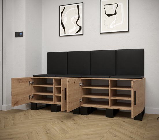 Garderobekast Ganggarderobe Compacte garderobe Vestibule Wandkast Plank ...