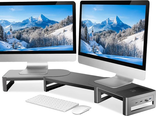 Meatanty Dual Monitor Stand Riser | bol Meatanty Dual Monitor Stand Riser | bol