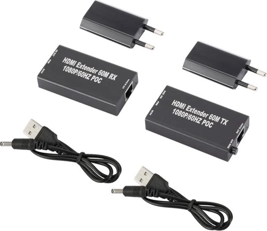 VaniSecure HDMI-60 - HDMI Extender set - Ethernet CAT6 - 60 meter ...