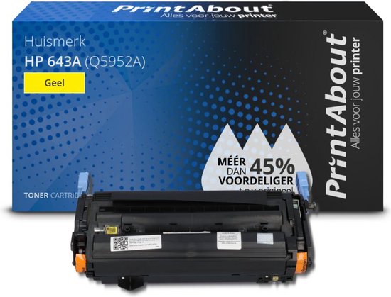PrintAbout HP 643A (Q5952A) toner geel | bol
