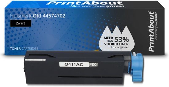 PrintAbout - Alternatief voor de Oki 44574702 / zwart | bol