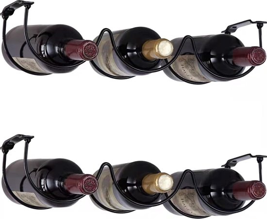 Muur wijnrek flessenrek - wijnrek hangend wandmontage wijnflessenrek | bol