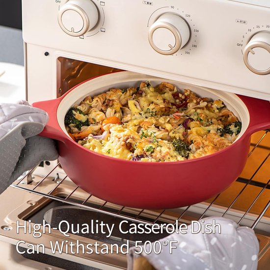 Simo Glaze Ovenschotel met deksel, Stoneware Heritage Bedekte Ronde ...