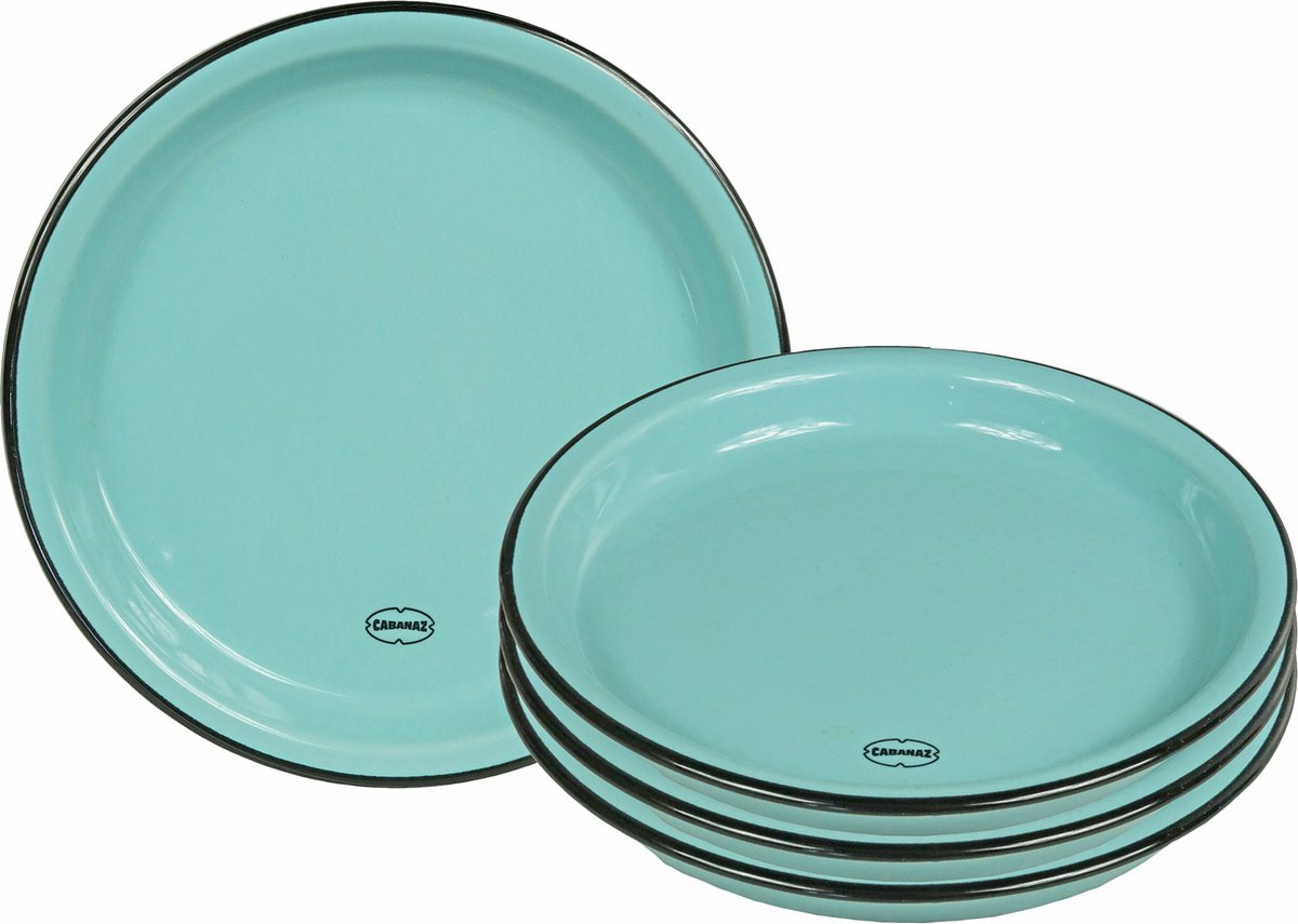 CABANAZ - bord, keramiek, SMALL PLATE, doorsnede 15.6 cm, blauw, set/4 ...