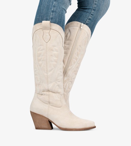 POSH by Poelman JILL Dames Laarzen - Beige - Maat 42 | bol