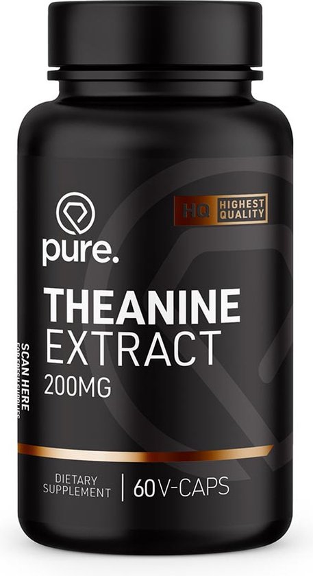 Pure. Theanine Extract - 200mg - 60 vegan caps - aminozuren | bol