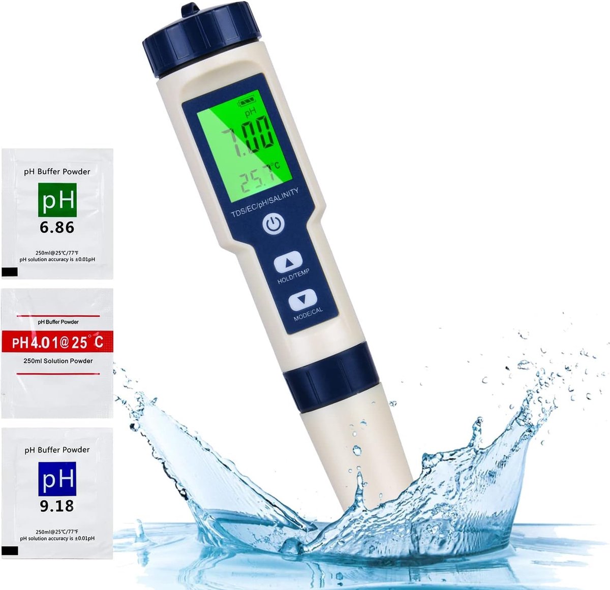PH meter - 5 in 1 Watermeter - TDS Meter - Waterkwaliteit Meten - PPM ...