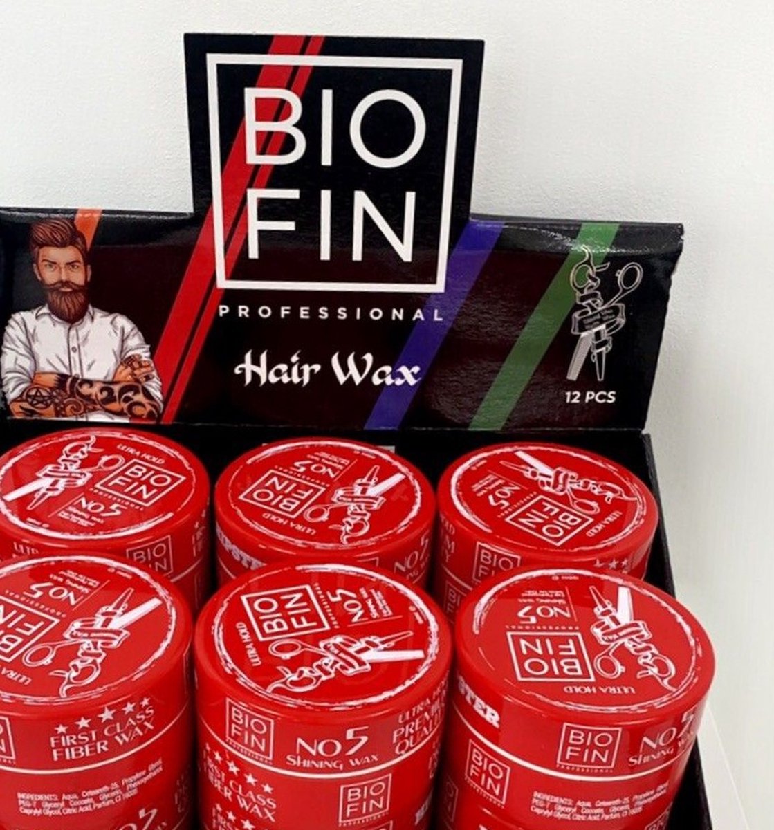 Biofin no 5 Ultra Hold haar styling wax 6 stuks (900ml) - Haarwax ...
