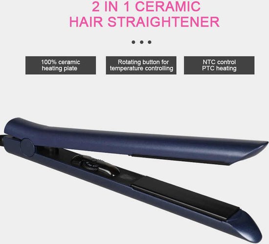 Fameilleur professionele stijltang navy blue - stijlen en krullen- 2 in ...