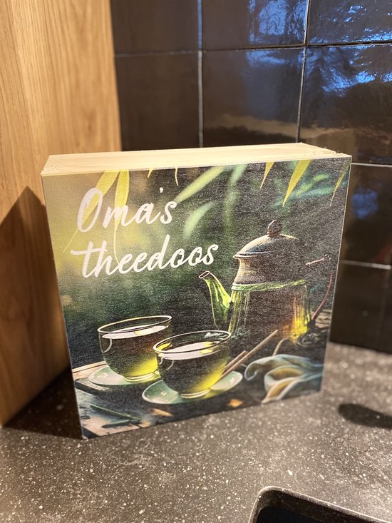 Creaties van Hier - theedoos - 9 vaks - gepersonaliseerd cadeau - 23 ...