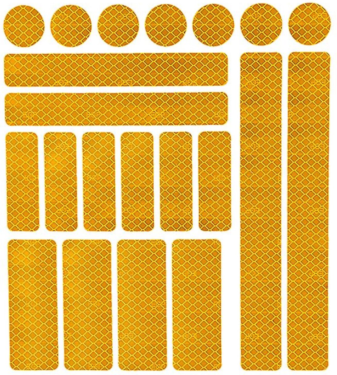 Reflecterende Veiligheids stickers Geel - Reflectie tape voor in het ...