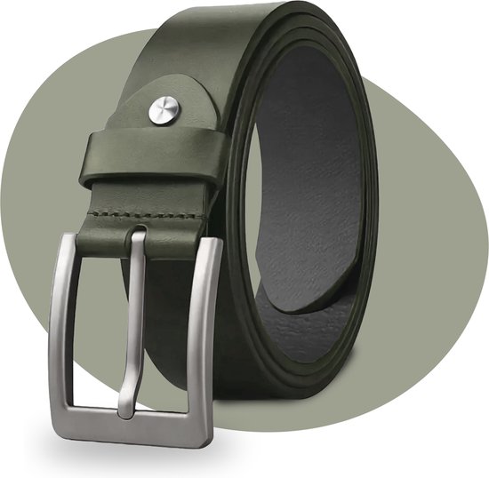 VOLQU® - Groene Premium Riem Heren - Riemen voor Heren - Broekriem ...