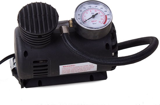 Mini Compressor 12V - Bandenpomp voor autobanden - 300 PSI - Zwart | bol
