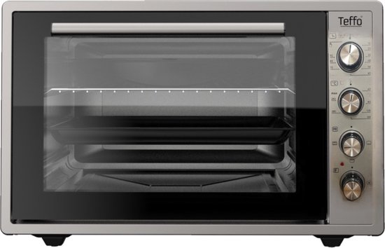 Teffo vrijstaande Oven XXXL - 75 liter - grijs | bol