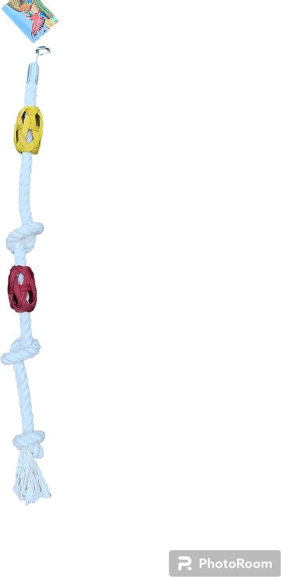 Home en Dier Klimtouw Oslo M met rotan ballen 95 cm Katoen papegaai ...
