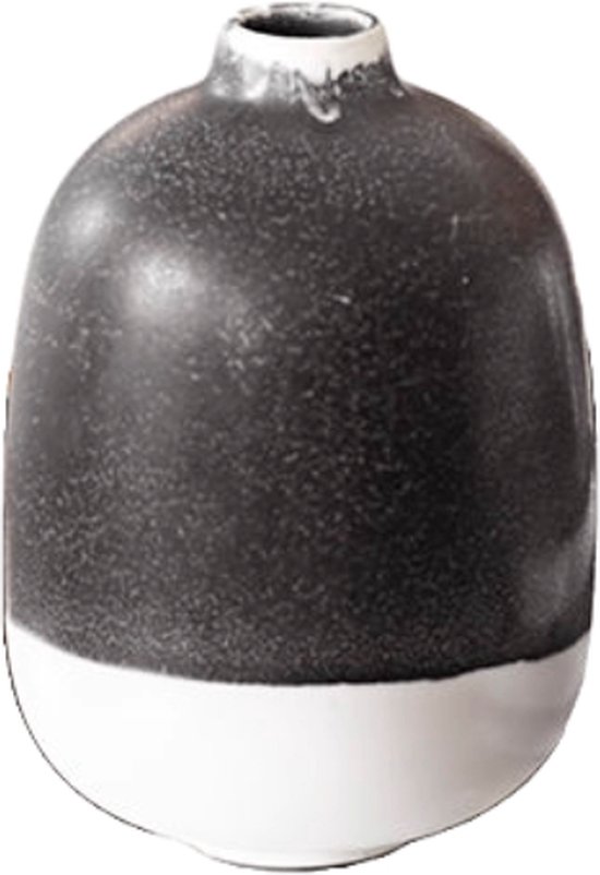 Vaasje keramiek – vaasje Black Tulip – vaasje zwart & wit | bol