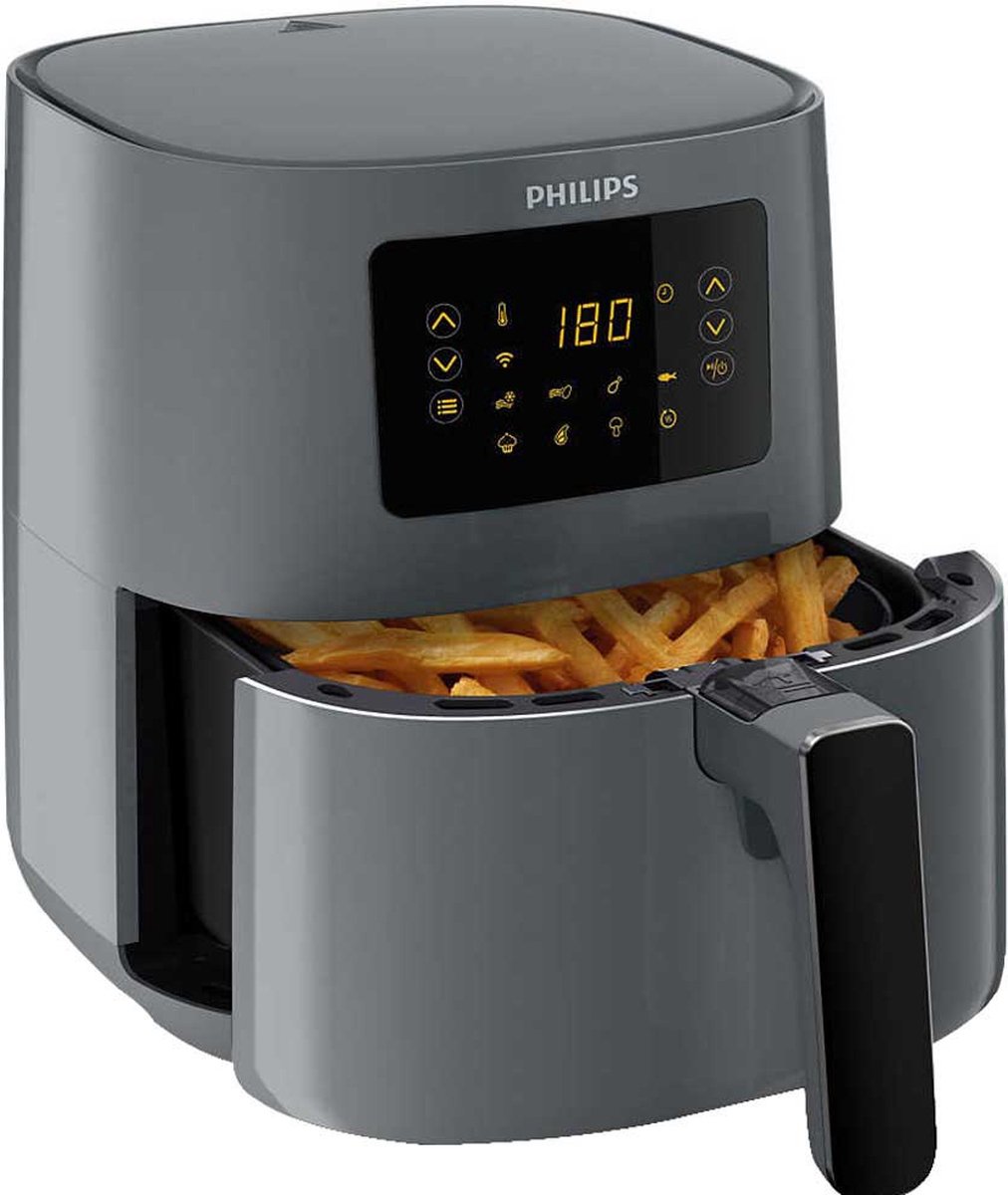 Philips HD9255/60 - Airfryer - 4.1L - 1400W - Grijs | bol