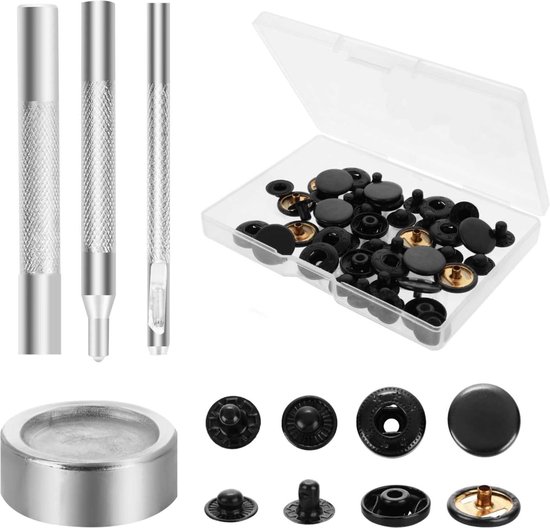 12 sets Anorak Drukknopen Drukknopen Set Met Tang Drukknopen Set ...