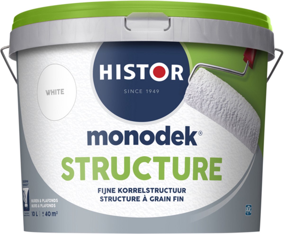 Histor Monodek Structure Muurverf Mat - Dekt in 1 Laag - Camoufleert ...
