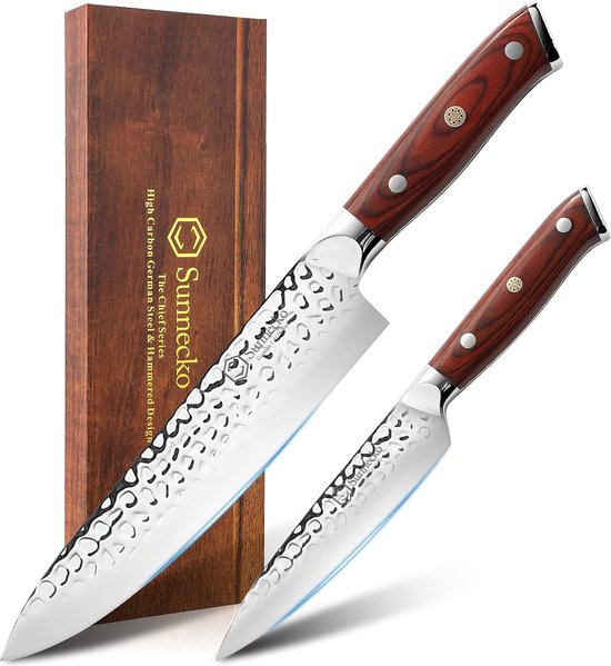 Messenset 2-delige keukenmessenset 20 cm koksmes + 13 cm universeel mes ...