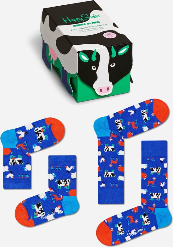 Happy Socks Mini & Me Farmcrew Gift Box (2-Pack) - Maat 24-26 (2-3 jaar ...