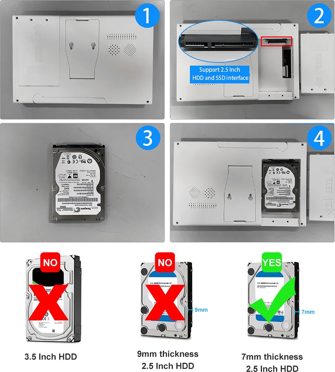 Zexi Beveiligingscamera met scherm | 4 Camera’s | Wifi Camera Set ...
