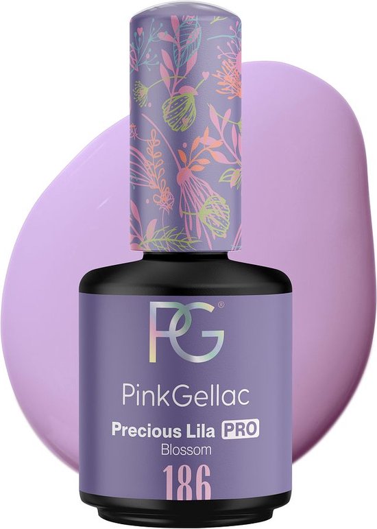 Pink Gellac 186 Precious Lila PRO Gel Nagellak 15ml - Paarse Glanzende ...