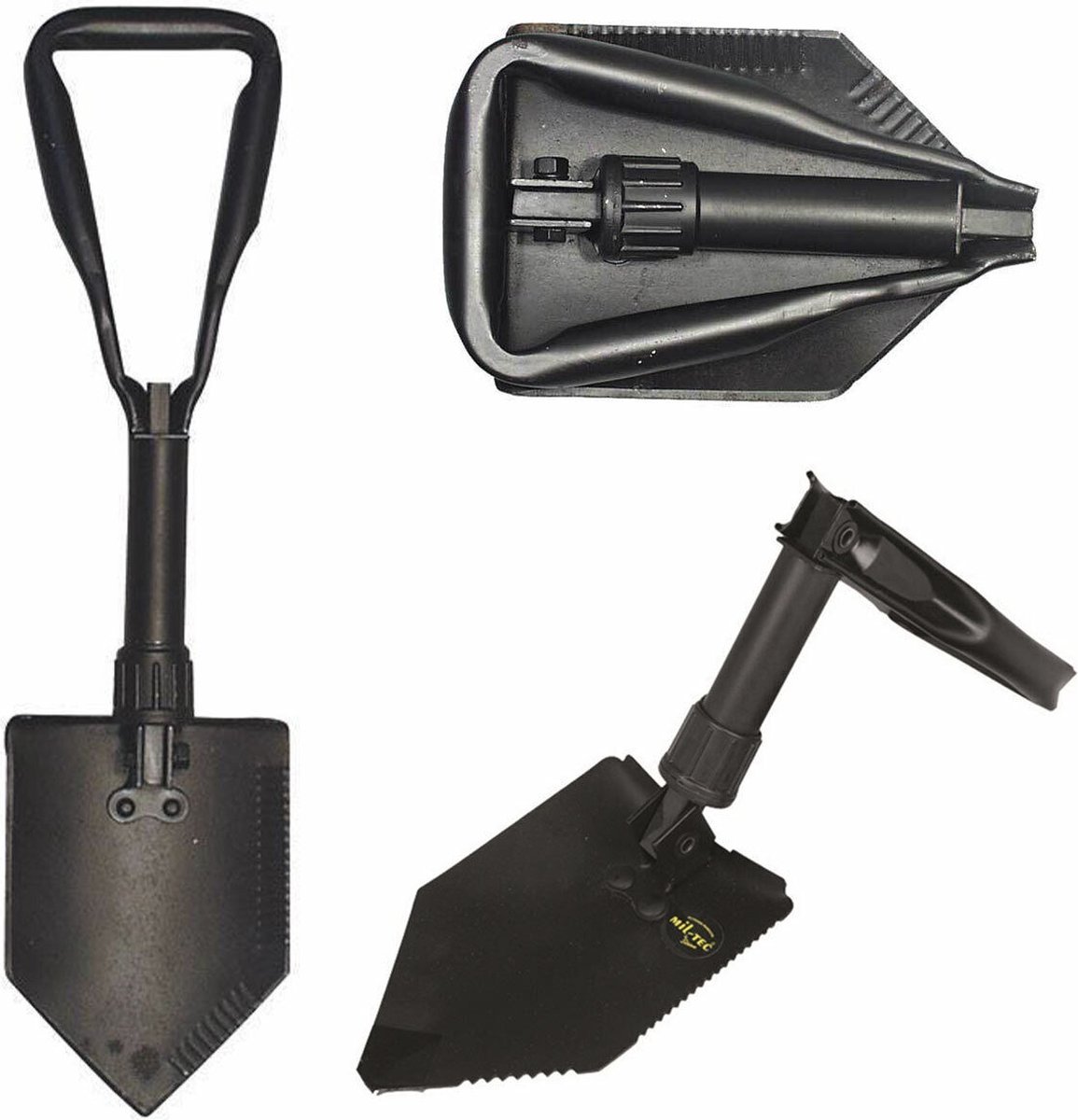 Miltec - Survival Schep - Opvouwbare Zwarte Schep - Lichtgewicht - Met ...