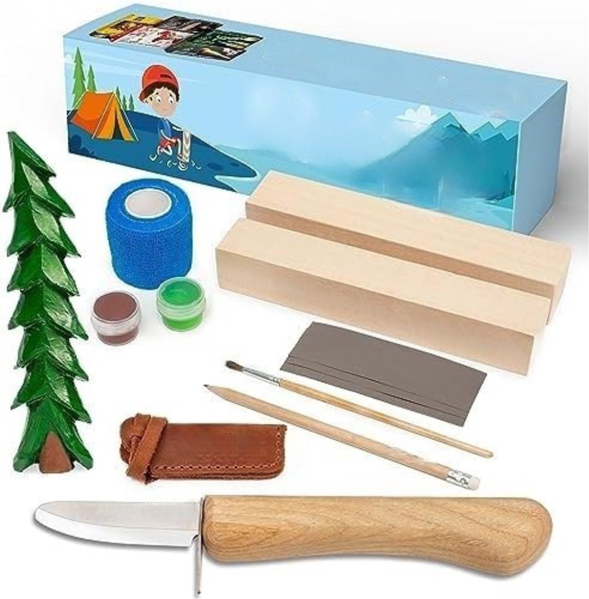 Houtsnijset - Houtsnijden - Houtsnijmes - Lepelmes - Kinderen ...