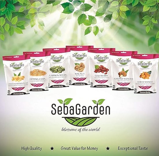 Seba Garden Geblancheerde hele amandelen, 1000 g - niet-GMO, rauw, ongepasteuriseerd,... | bol
