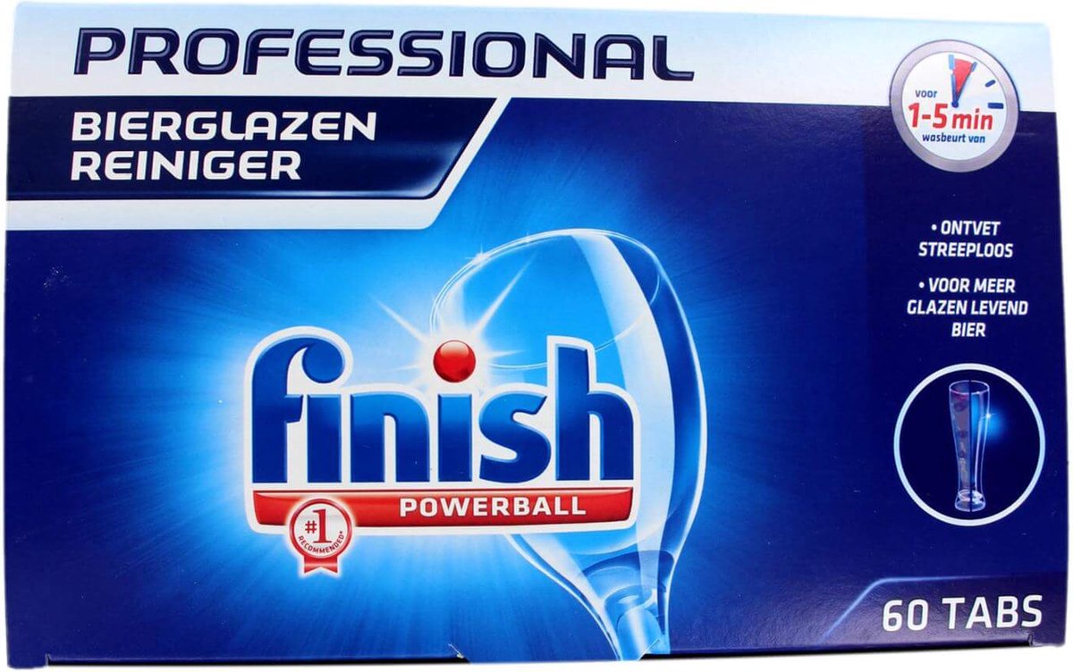 2x Finish Professional Bierglasreiniger 60 tabs | bol