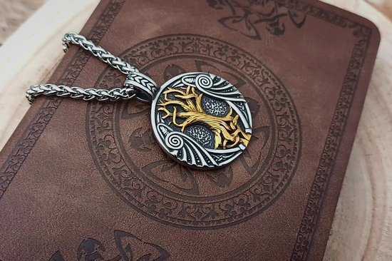 [Two Ravens] Levensboom Ketting - Yggdrasil Hanger - Viking Ketting ...
