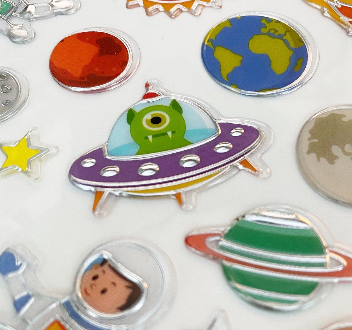 Stickervel Ruimte Stickers - Luxe Stickers met Zilveren Accenten ...