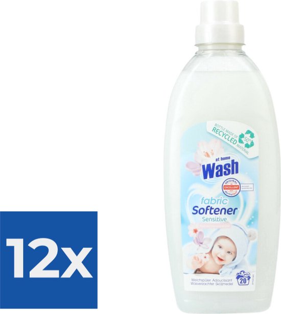 At Home Wasverzachter Sensitive 750 ml - Voordeelverpakking 12 stuks | bol