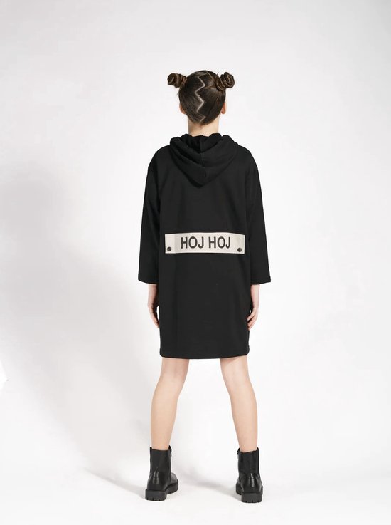 HOJ SHIRT JURK MET ZIJKNOPEN EN LANGE LIJN MET CAPUCHON VOOR MEISJES ...