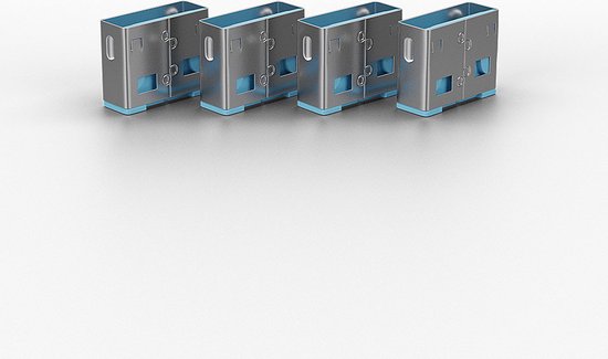 Lindy USB Port Blocker - USB-poortblokker - blauw (pak van 10) | bol