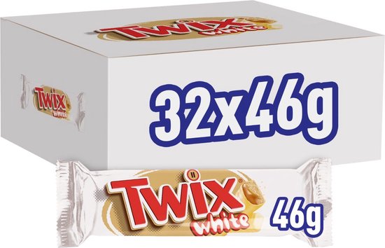 Twix White - Witte Chocolade Singles 32 stuks x 46 gram | bol