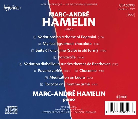 Marc-André Hamelin - Hamelin: New Piano Works (CD), Marc-Andre Hamelin ...