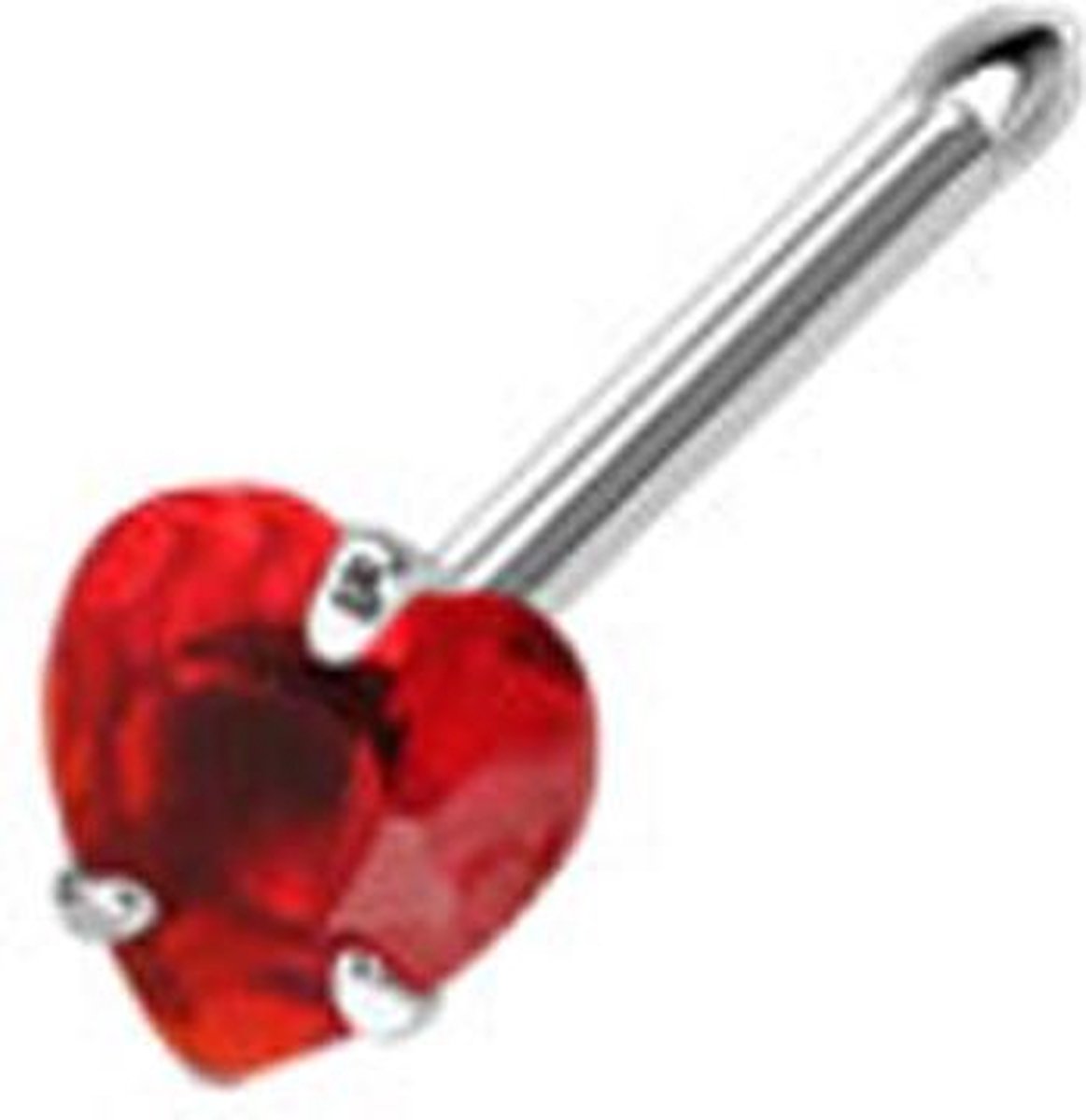 Neuspiercing hartje rood ©LMPiercings | bol.com