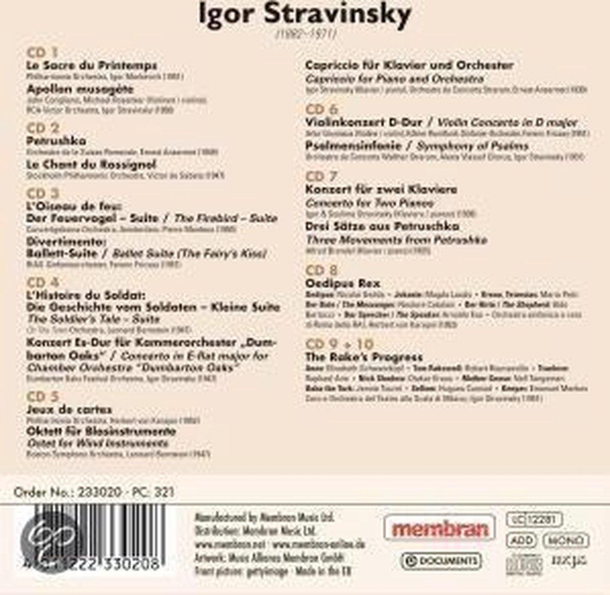 Igor Stravinsky - Portrait, Stravinsky | CD (album) | Muziek | bol.com
