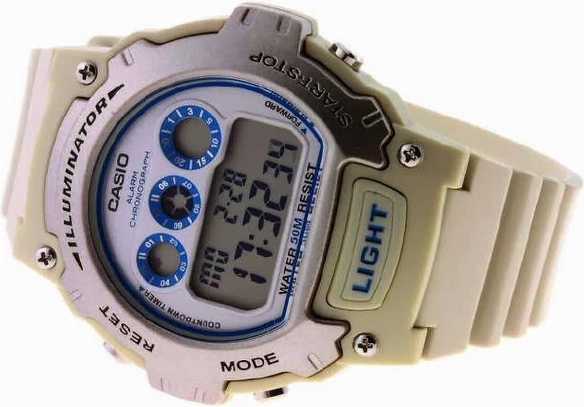 Casio -W-214H-8A-Wit | bol.com