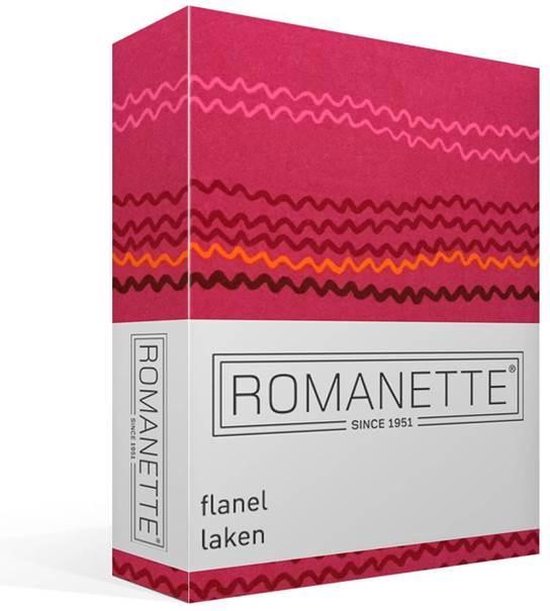Romanette Zigzag flanel laken Fuchsia 2-persoons (200x260 cm) | bol.com