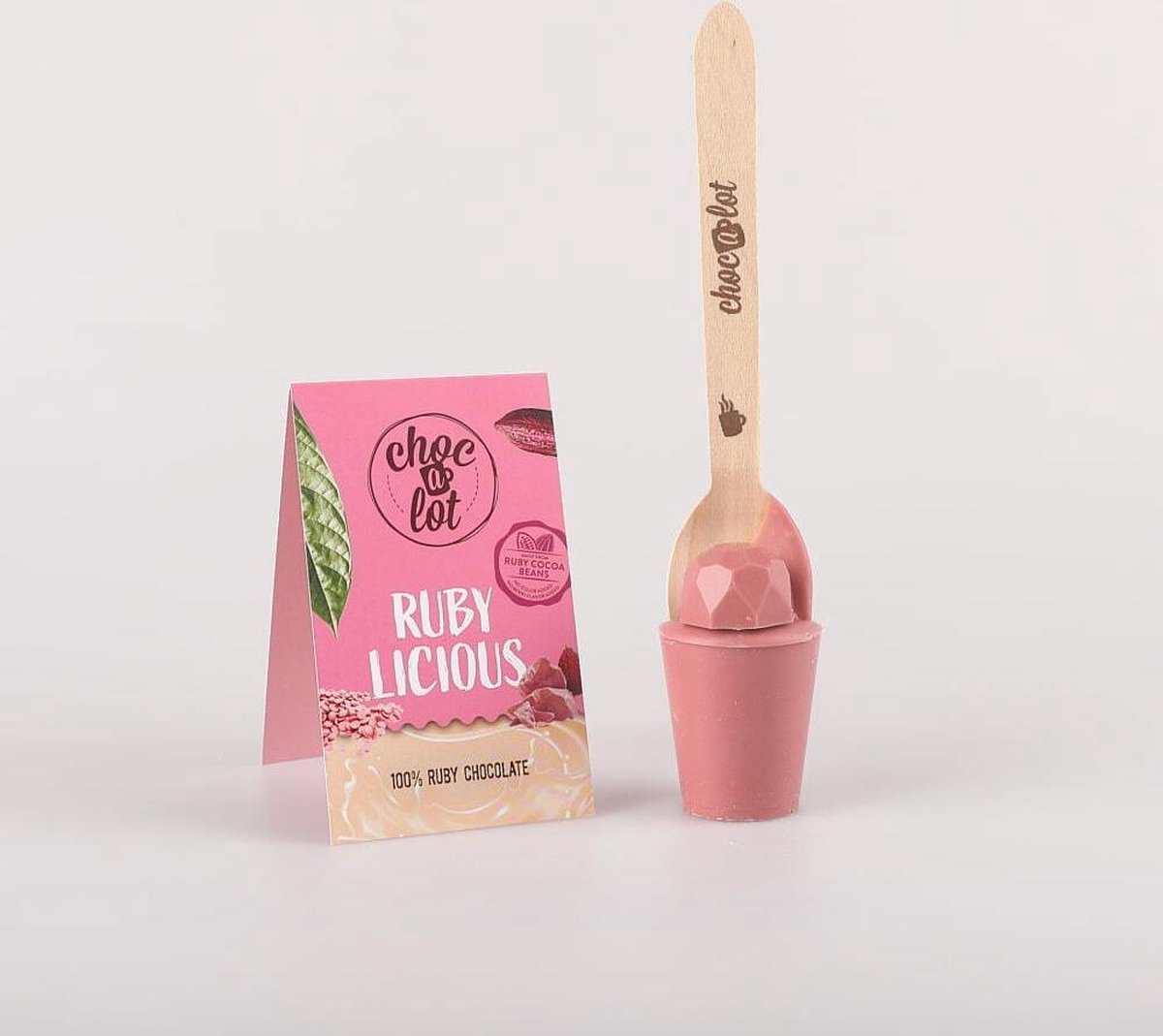 Choc a Lot Ruby Licious - Chocolade spoon - 3 stuks | bol