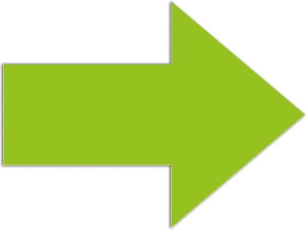 bol.com | Symbool Pijl groen, set van 5 stuks