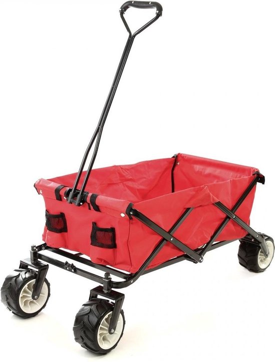 bol.com | Bolderkar, transportkar, opvouwbaar, rood, offroad
