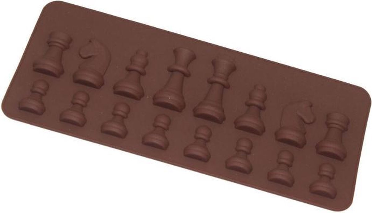 Chocoladevorm schaakstukken - Siliconen chocolade vorm voor schaakspel ...